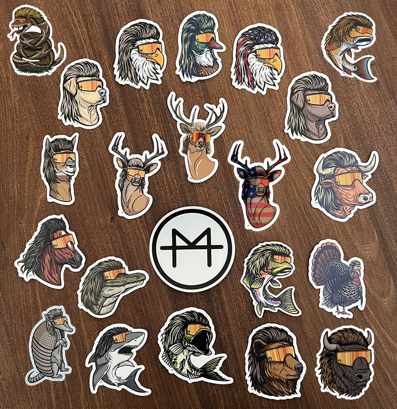 7 Mullets Sticker Pack – The Original Deer Mullet Shop